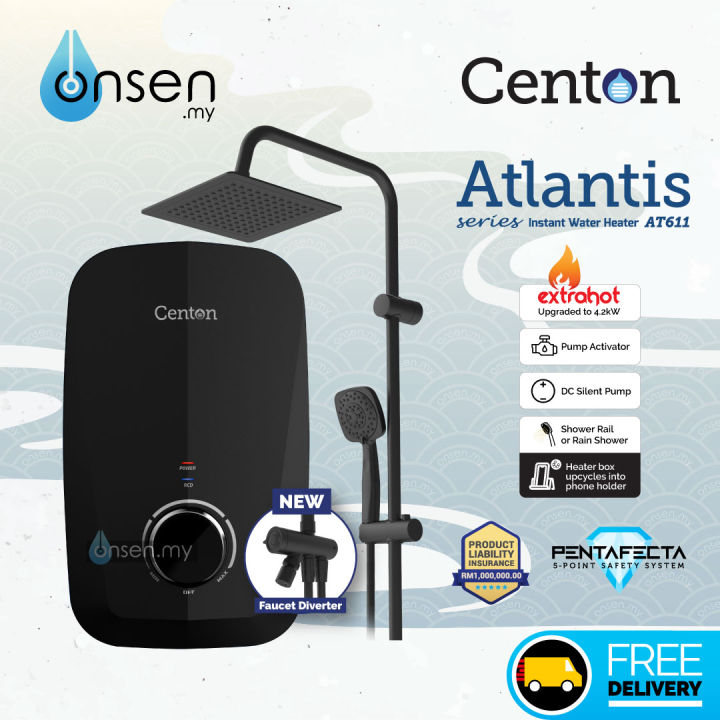 CENTON Instant Shower Water Heater - Atlantis AT611 & Grande GD600 ...