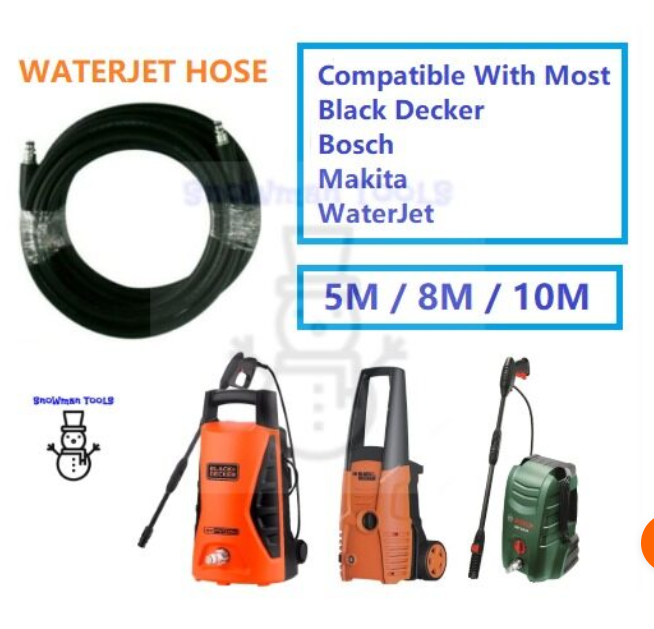 5M 10M 15M 30M BLACK DECKER HIGH PRESSURE WASHER HOSE PW1370TD PW1400S PW1500S AQT33-11 PW1470TD ...