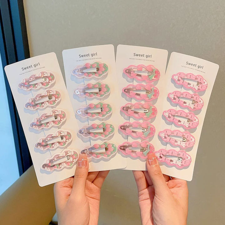 🔥🔥Roman Holiday Pink Cute Hair Clip Children Hair Clip Rabbit Wavy ...