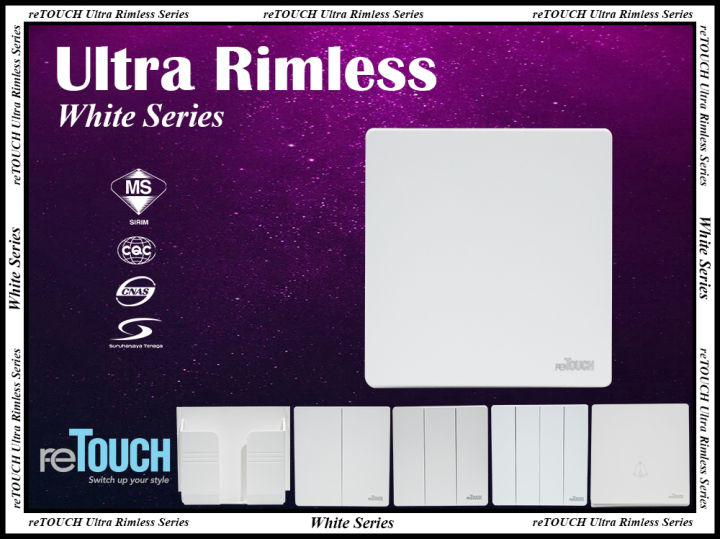 reTouch Ultra Rimless White Color 1 Gang 1 Way | Lazada