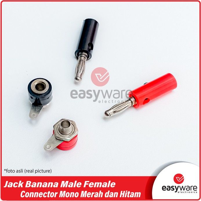 1 Set Jack Banana Socket Banana Connector Mono Male Female Plug ...