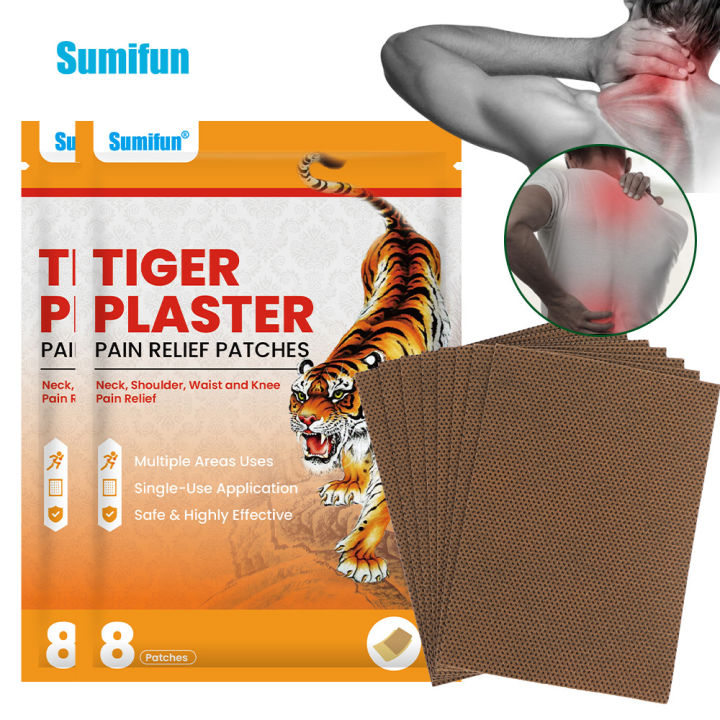 Sumifun 8 patches Tiger Plaster Pain Relief Patches for Neck,shoulder ...