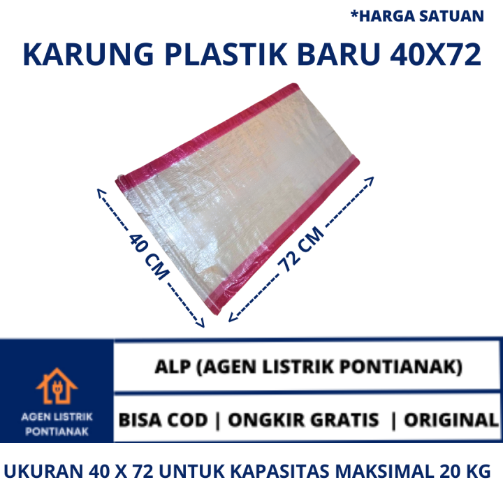 KARUNG PLASTIK BARU UKURAN 40X72 / KARUNG PACKING TEBAL / KARUNG BERAS ...