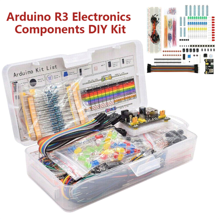 DIY Project Starter Kit For Arduino UNO R3 DIY Electronic Component Set With 830/400 Tie-points ...