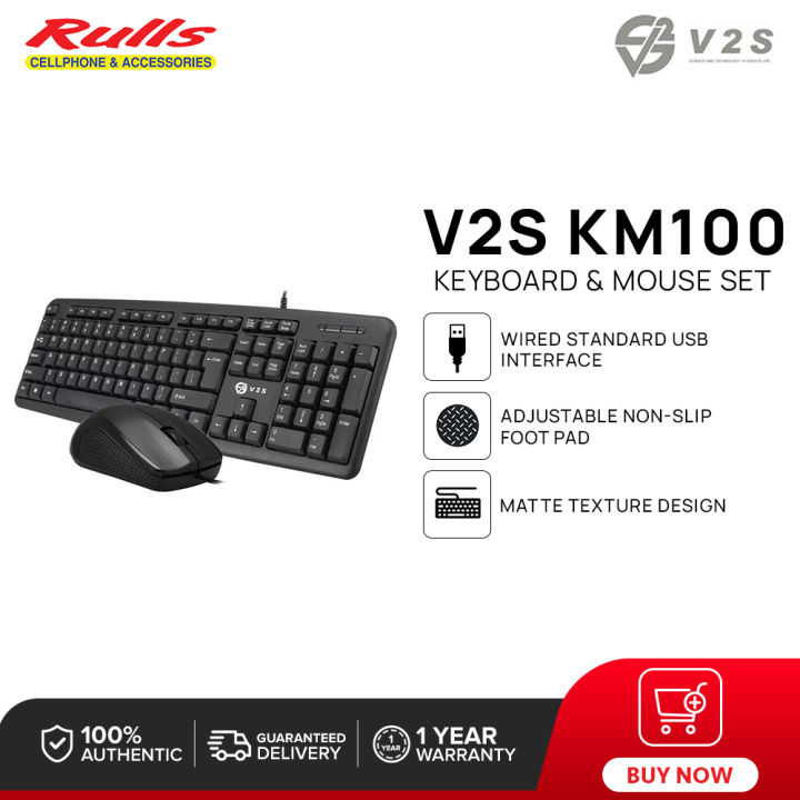 V2S KM100 Keyboard And Mouse Set | Wired Gaming Keyboard USB Mechanical ... V2S KM100 Keyboard And Mouse Set | Wired Gaming Keyboard USB Mechanical ...
