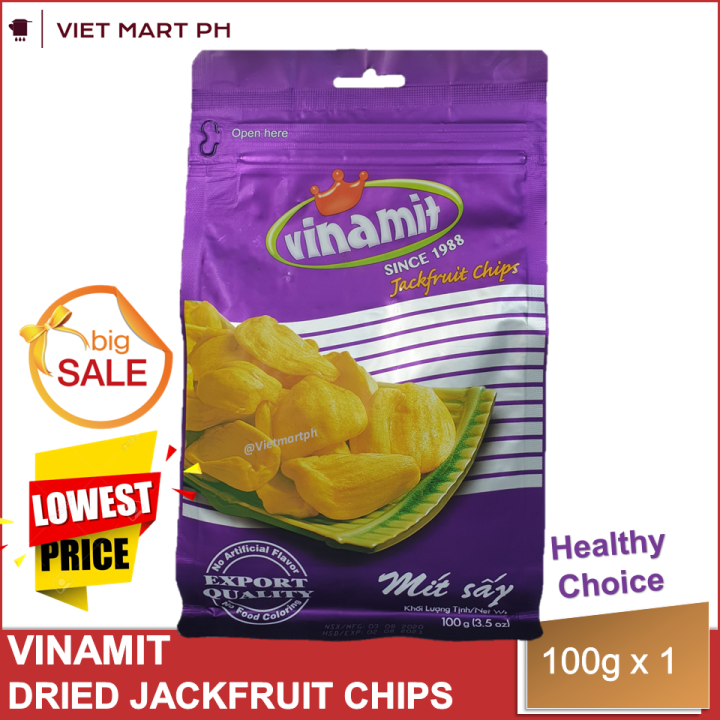 VINAMIT VIETNAMESE AIR DRIED JACKFRUIT CHIPS, 1 POUCH, HEALTHY, ORGANIC, LOWEST PRICE | Lazada PH