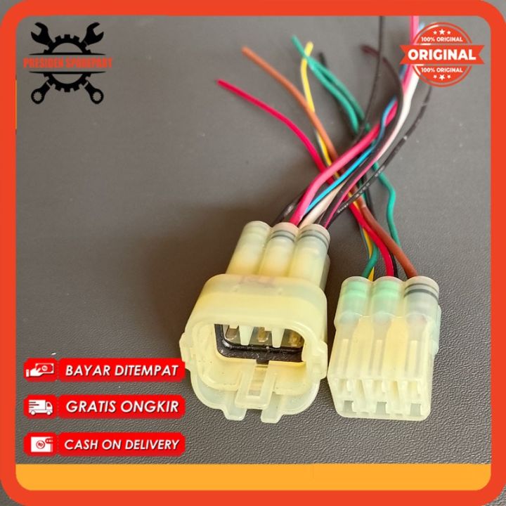 SOCKET SOKET DLC PIN 6 SET MALE FEMALE WATERPROOF UNIVERSAL ORIGINAL ...