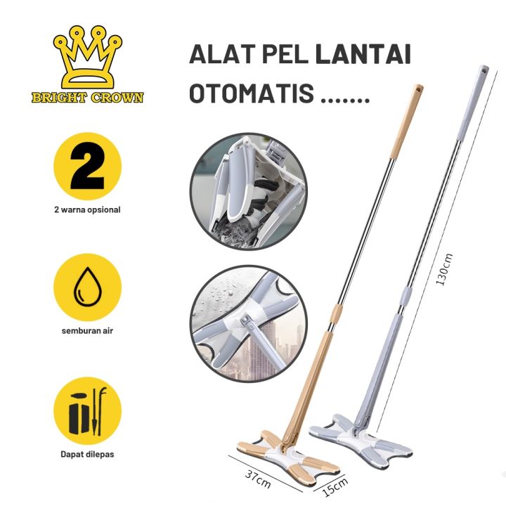 Alat Pel Lantai Praktris Mop Magic Bentuk Light X-Shape Mop / Alat Pel ...