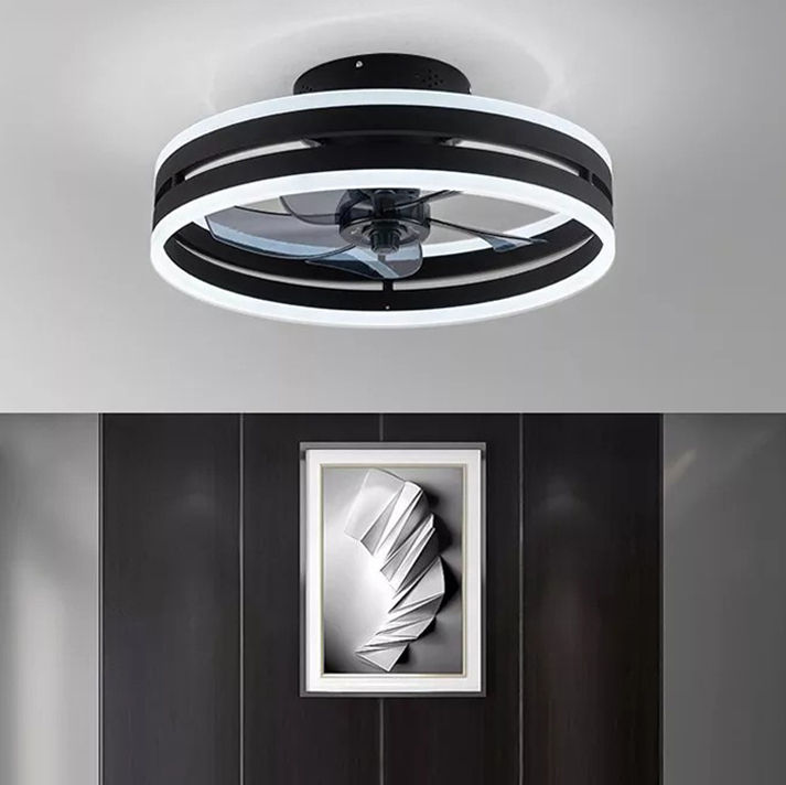 CHNT Simple Bedroom Ceiling Fan With Light invisible Ceiling Fan With ...