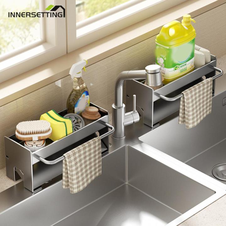 Compact Kitchen Sink Organizer Shelf with Adjustable Dividers Multi ...