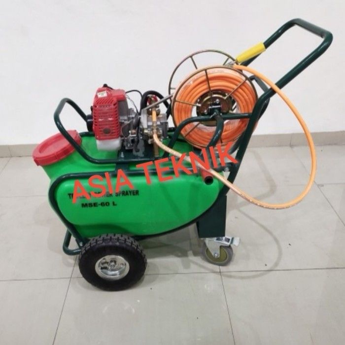 Mesin semprot dorong disinfektan.. trolley power sprayer 60 liter ...