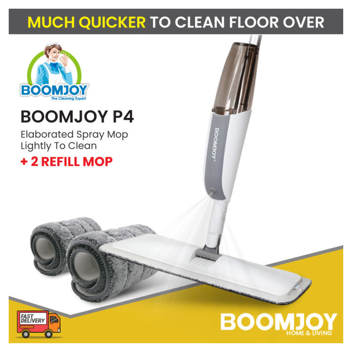 BOOMJOY P4 SPRAY MOP + 2 Refill (BUNDLE) | Lazada Singapore