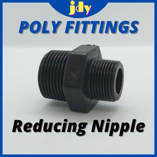 HDPE Poly Fitting PE Pipe Poly Pipe Connector Reducing Nipple 3/4" 1" 1-1/2" 2" | Lazada