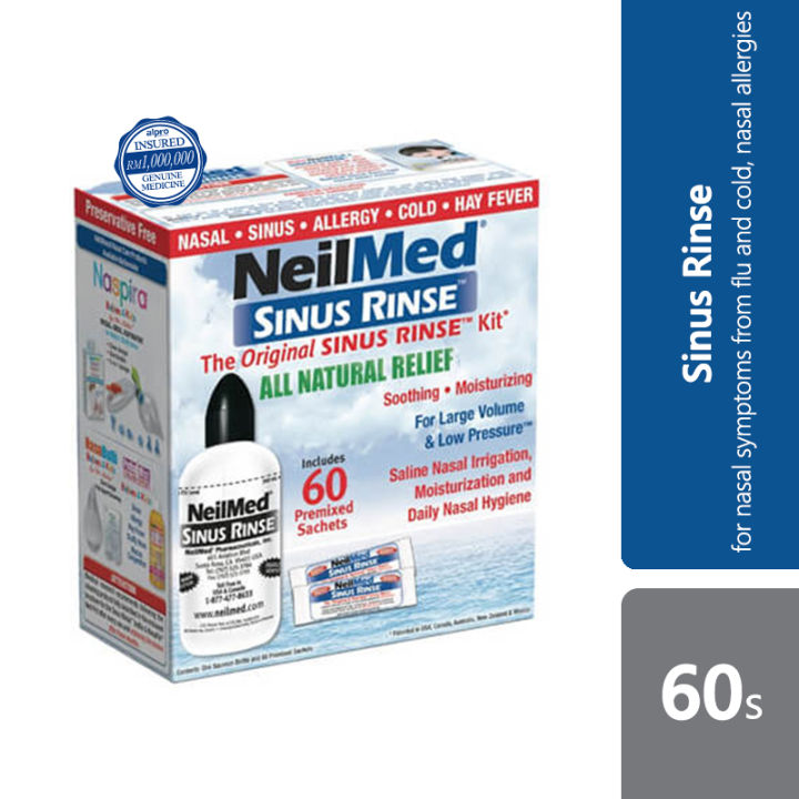 Neilmed Sinus Rinse Regular Kit 60s | Sinus Relief / cold / flu / nasal ...