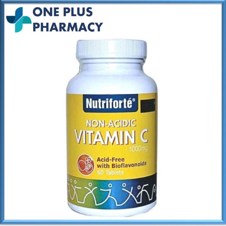 Nutriforte Non-Acidic Vitamin C 1000mg With Bioflavonoids 60's [EXP 05/ ...
