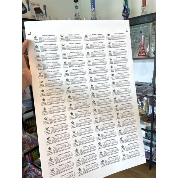 Stickers Medical Cannabis สติ๊กเกอร์กัญชาทางการแพทย์ บอกปริมาณ ดวง ...