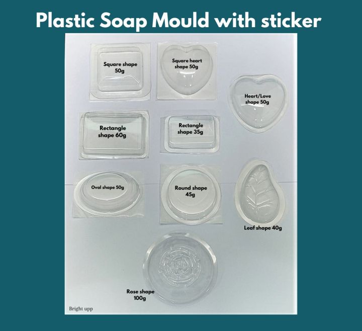 Oval Heart Square shape Transparent soap mold /mould Acuan Sabun ...