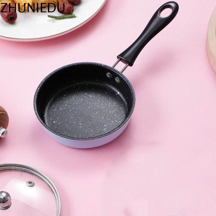 ZHUNIEDU 12cm Chảo chống dính mini Tay cầm dài Với lớp phủ chống dính ...