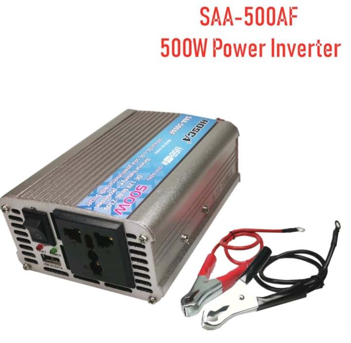 BOSCA 500W 12V DC To 220-230V AC Car Solar Power Inverter SAA-500AF ...