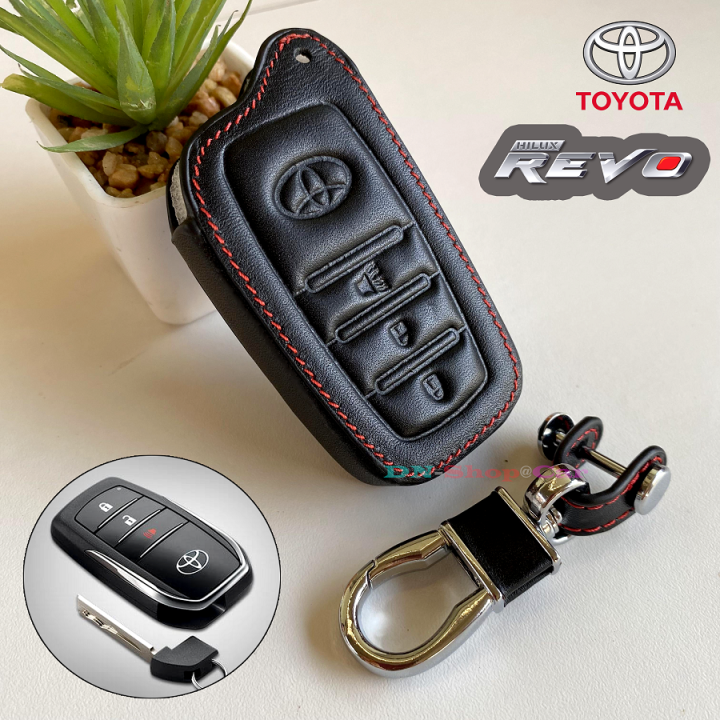 ซองหนังแท้ ใส่กุญแจรีโมทรถยนต์ พวงกุญแจรถยนต์ ปลอกกุญแจ TOYOTA รุ่น ...