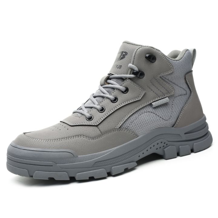 Sepatu Safety Boots Tinggi Pria High Cut Mendaki Ujung Besi Adventure ...