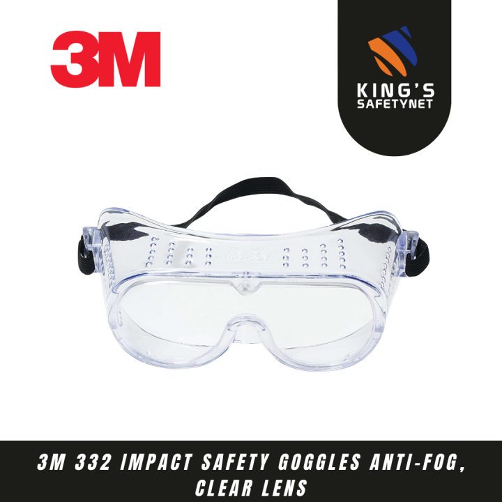 3M 332 Impact Safety Goggles Anti-Fog, CLEAR LENS | Lazada PH