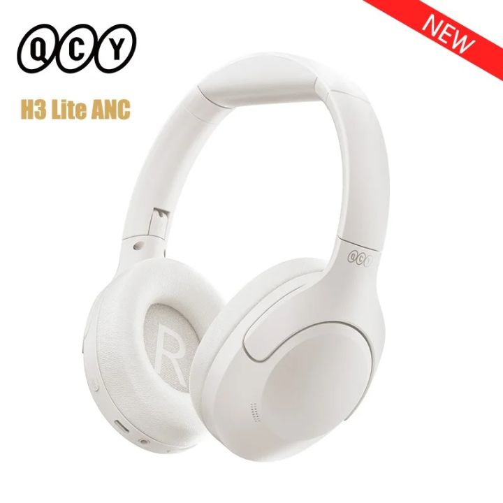 QCY H3 Lite ANC Wireless Headphones Bluetooth 5.3 Active Noise Cancelling Over Ear Headset 40mm ...
