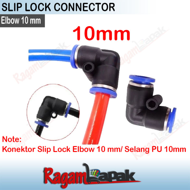 Konektor Slip Lock Elbow 10 mm FITTING PNEUMATIC SLIP LOCK L 10mm ...
