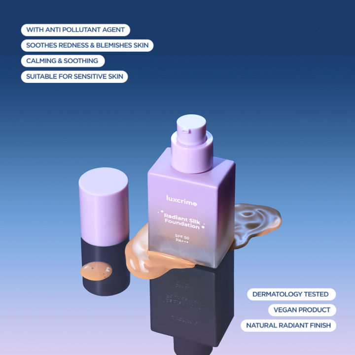 Luxcrime Radiant Silk Foundation SPF 50 PA+++ | Lazada Indonesia