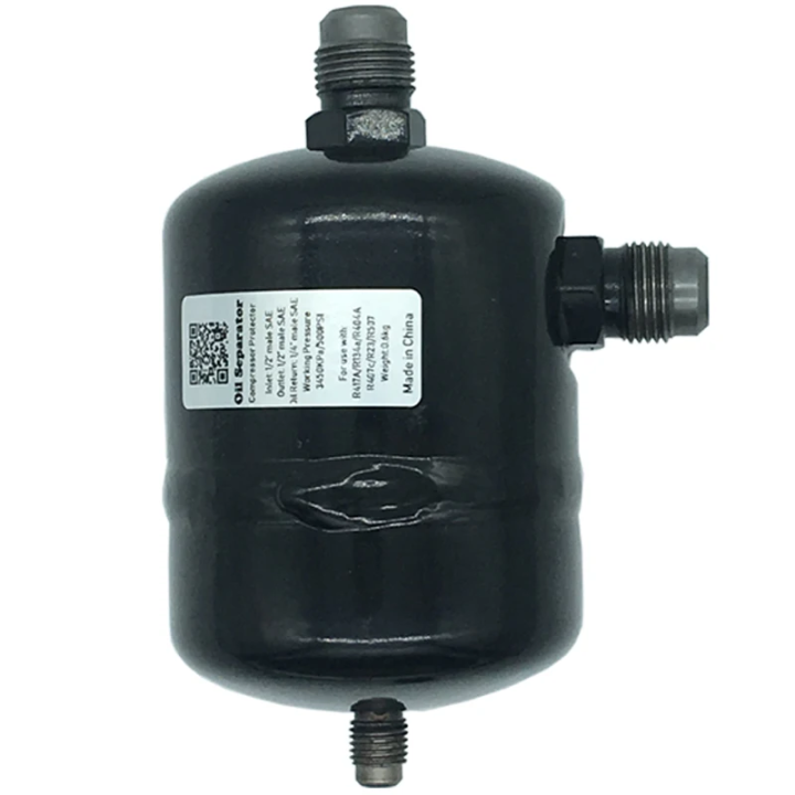 Oil separator with capillary throttle is special design for small ...