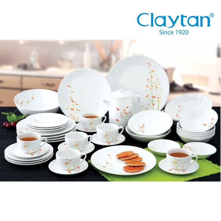 Claytan Lovely Cardinal 6 Pieces Serving Set-Plates-Bowls-Set Pinggan ...
