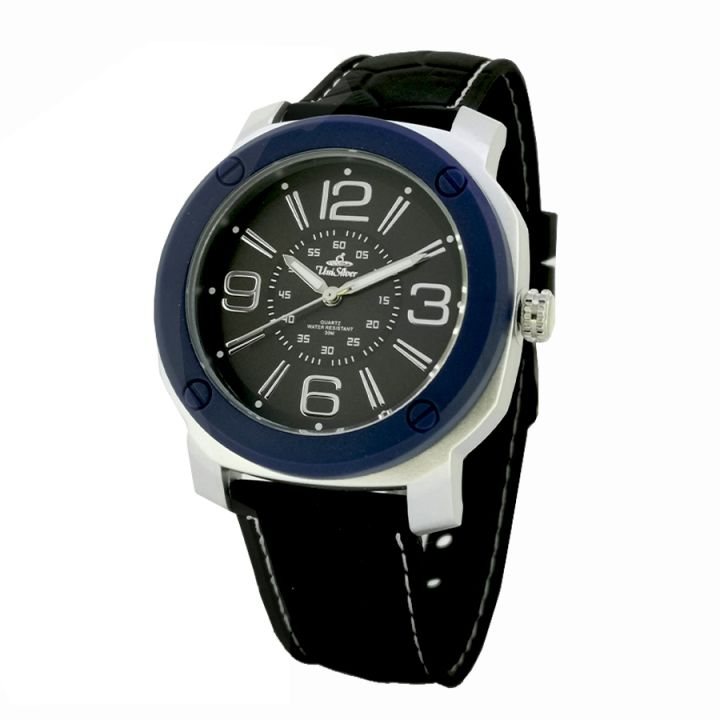UniSilver TIME Men's WILD RYDER Large Analog Dark Blue /Black Rubber ...