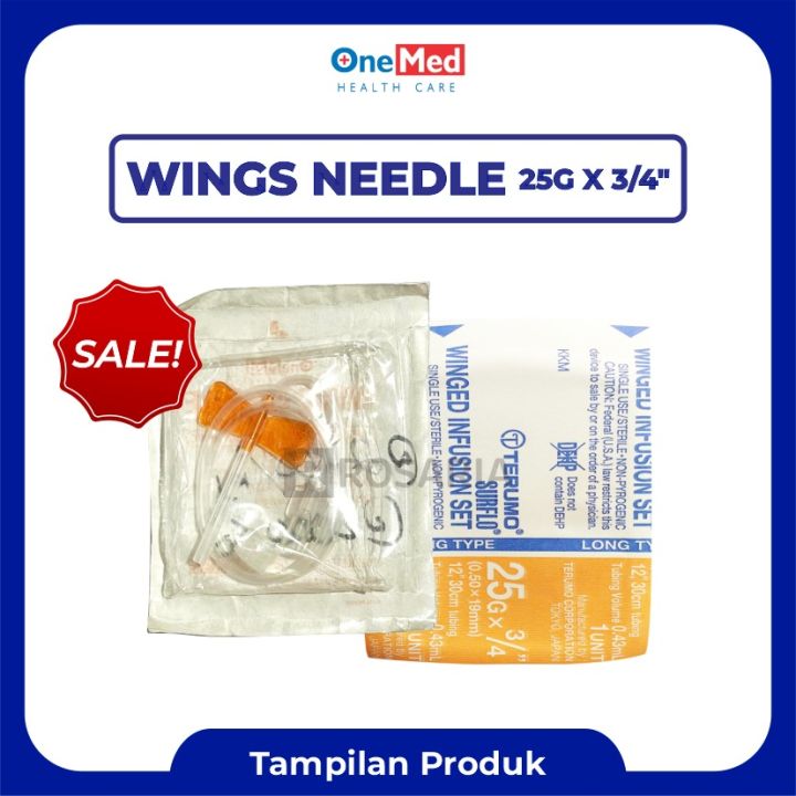 [ ECER ] WINGS NEEDLE 25G X 3/4" ONEMED Infusion Set | Lazada Indonesia