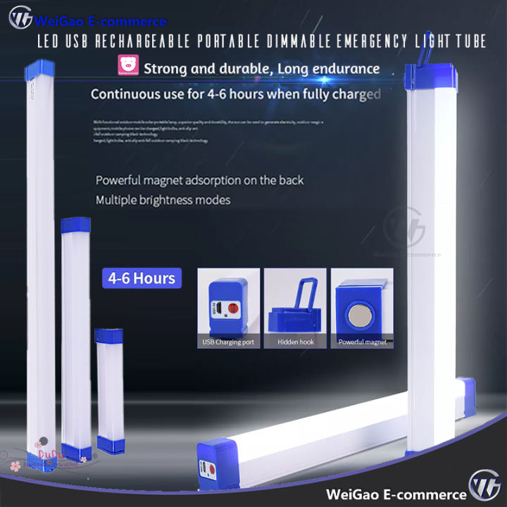 LED USB 6V Rechargeable Portable Three Gear Switch Dimmable Magnetic ...