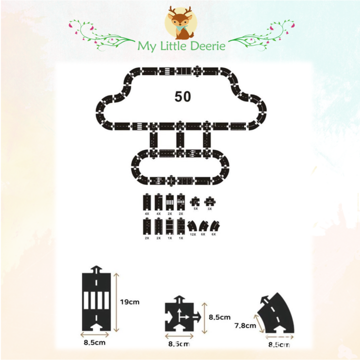 Soft PVC Car Track Road Map Puzzle Early Learning Montessori Children ...