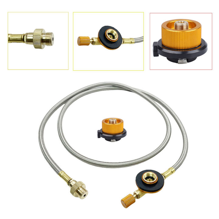 Outdoor Camping Butane Adapter Split Stove Converter Connection Hose ...