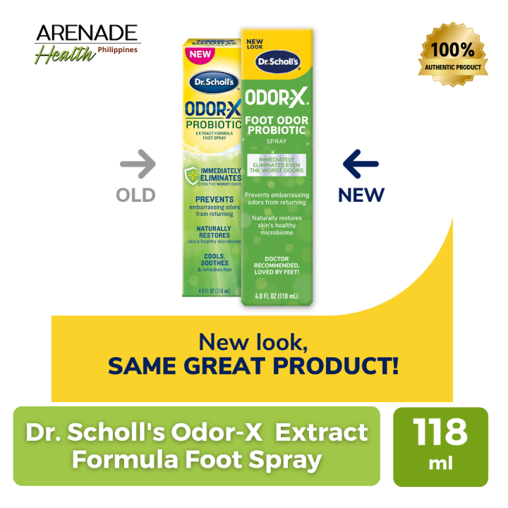 Dr. Scholl's Odor-X Extract Formula Foot Spray 4.0 fl oz / 118ml ...