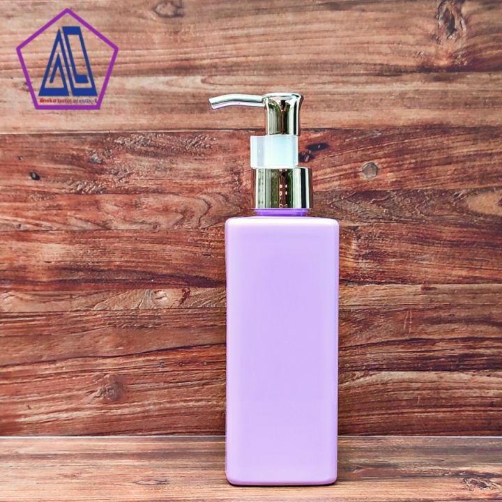 Botol Kemasan Sabun Mandi 250ml Kotak Ungu / Botol Pump Luxury 250 Ml ...