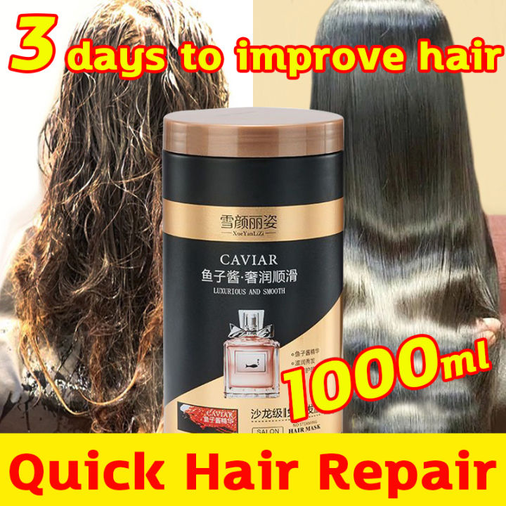 1000ml Caviar Hair Mask Repairs Permed Dyeed Dry and Frizzy Hair Hair ...