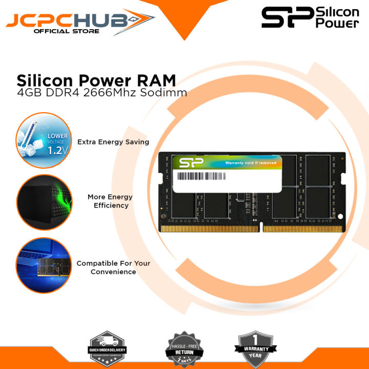 Silicon Power 4GB DDR4-2666Mhz Sodimm Laptop RAM | Notebook RAM ...