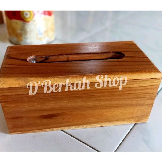 Kotak Tisu Besar Aesthetic Bahan Kayu Jati Asli | Lazada Indonesia