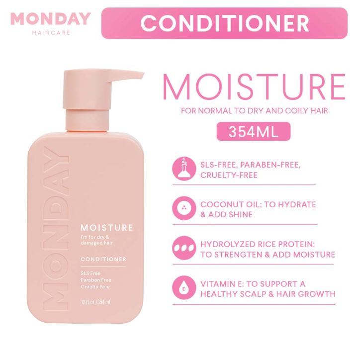 MONDAY Conditioner - MOISTURE (354 mL) - for Dry & Damaged Hair | Lazada PH