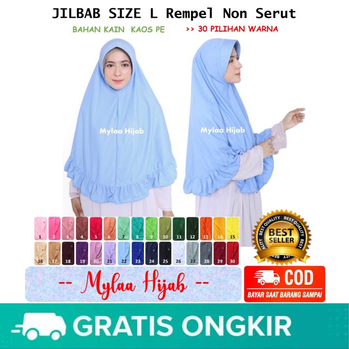 REMPEL L DEWASA MYLAA HIJAB JILBAB BERGO KERUDUNG krudung INSTAN khimar ...