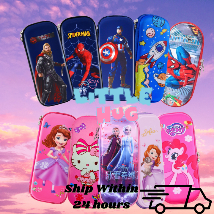 Pensil Bag 3D Pencil Case Cartoon Stationery Box / Beg Pensel Spiderman ...