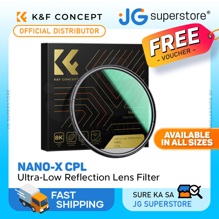 K&F Concept Nano-X Series CPL 0.1% Ultra-Low Reflection Circular Polarizer Lens Filter with ...
