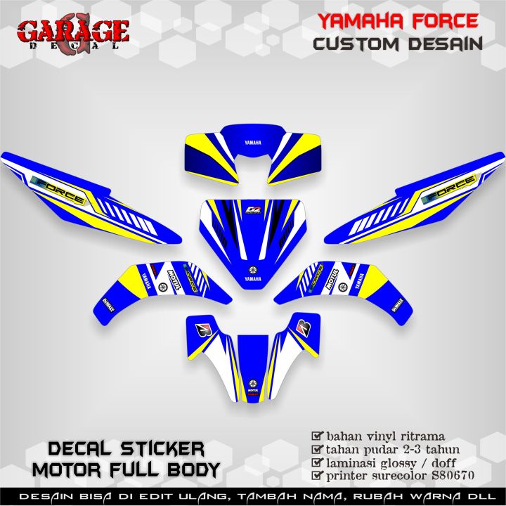 Decal Force full body Sticker force full body dekal stiker variasi force full body custom desain ...