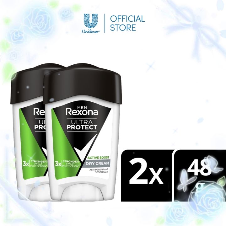 [BUNDLE OF 2] Rexona Men Ultra Protect Deodorant Dry Cream Stick Active ...