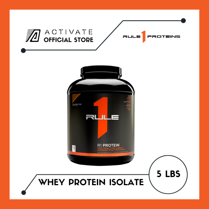 Rule 1 Whey Protein Isolate 5lbs (76 servings, 25g of protein, only 110 ...