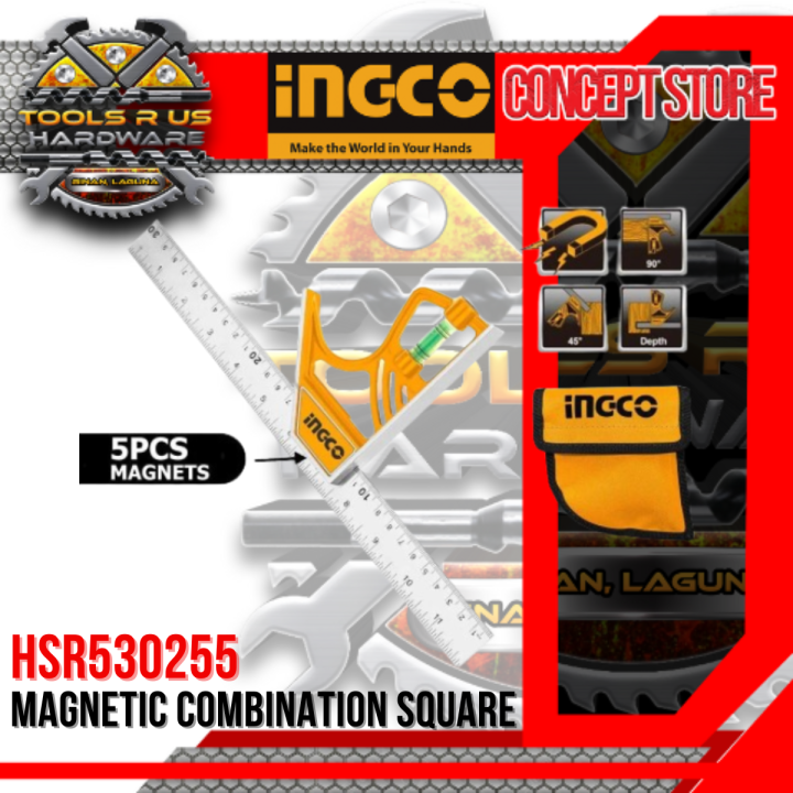 INGCO Magnetic Combination Square HSR530255 | HANDTOOLS | BINAN, LAGUNA ...