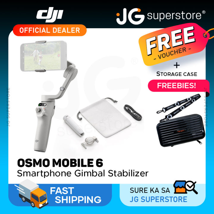 DJI OM6 Osmo Mobile 6 Smartphone Gimbal Stabilizer with ActiveTrack 6.0, 3-Axis Stabilization ...